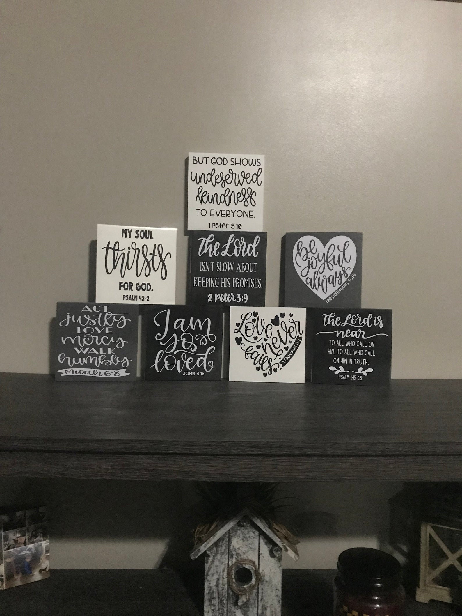 Mini Religious Signs Scripture Sign Bible Verse Block Sign | Etsy