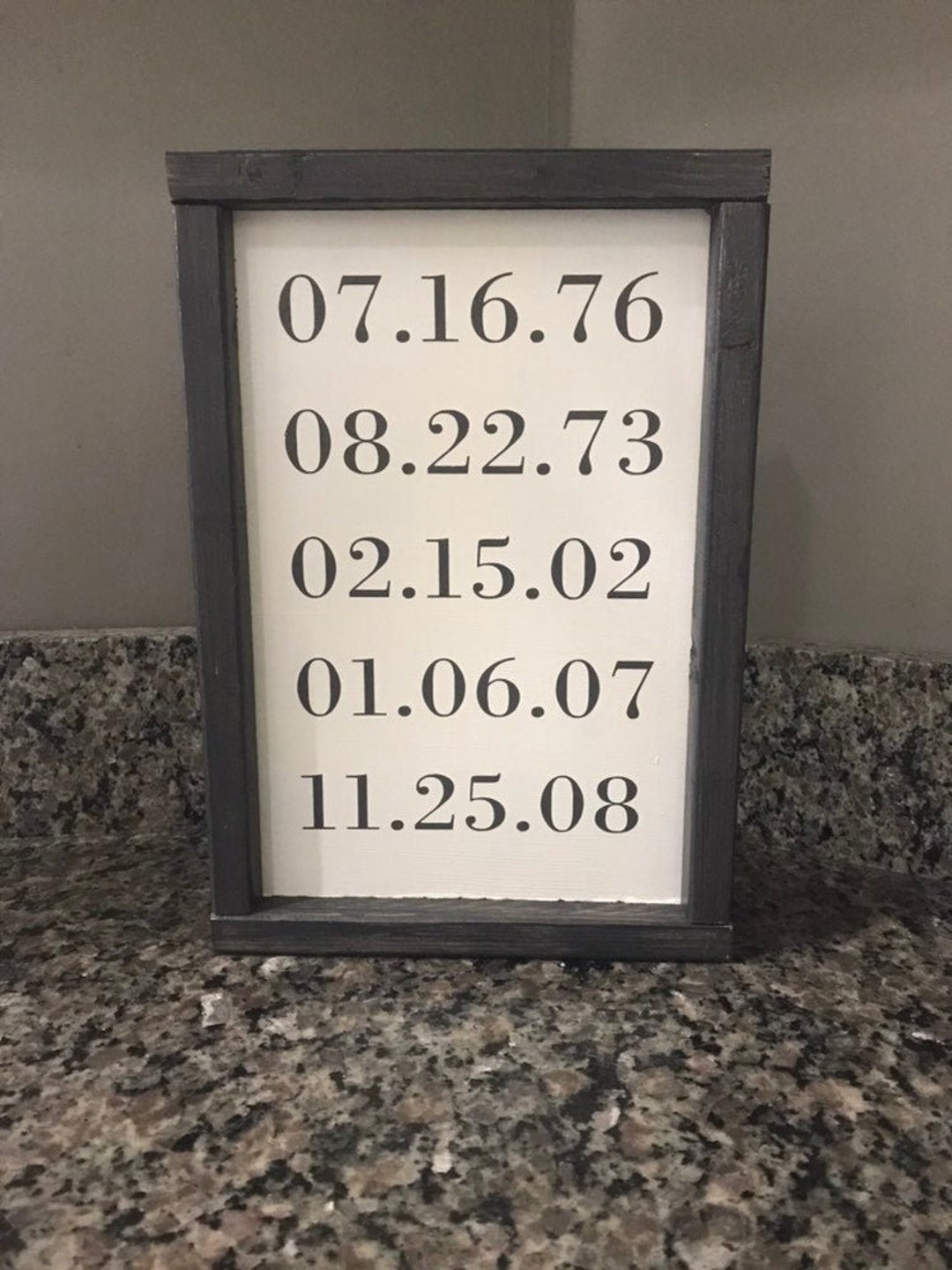 Important Dates Sign, Birthday Sign, Anniversary Sign, Wood Sign, Dates ...