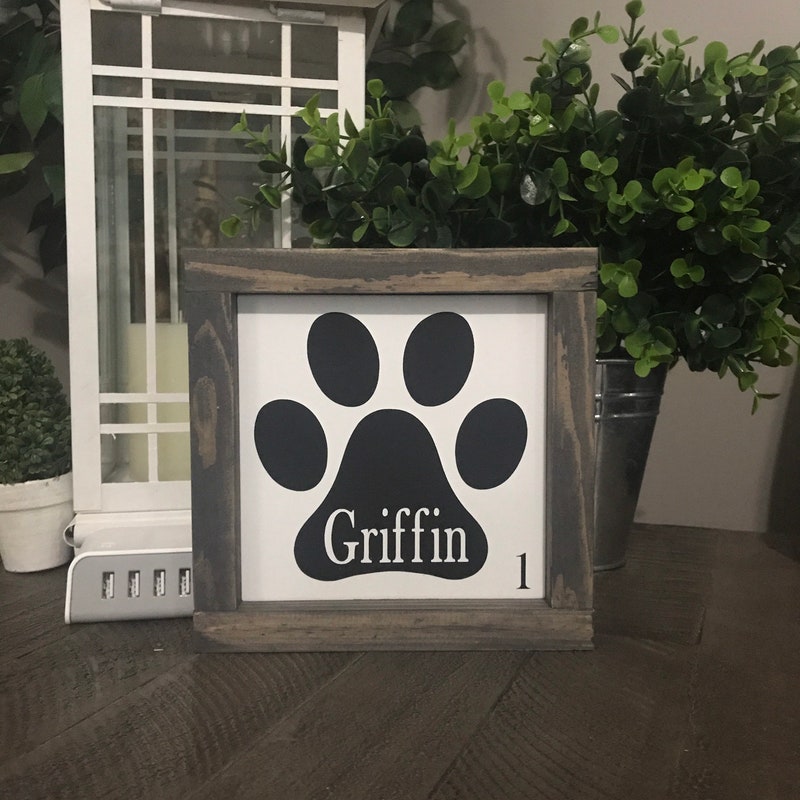 Paw Print Sign - Etsy