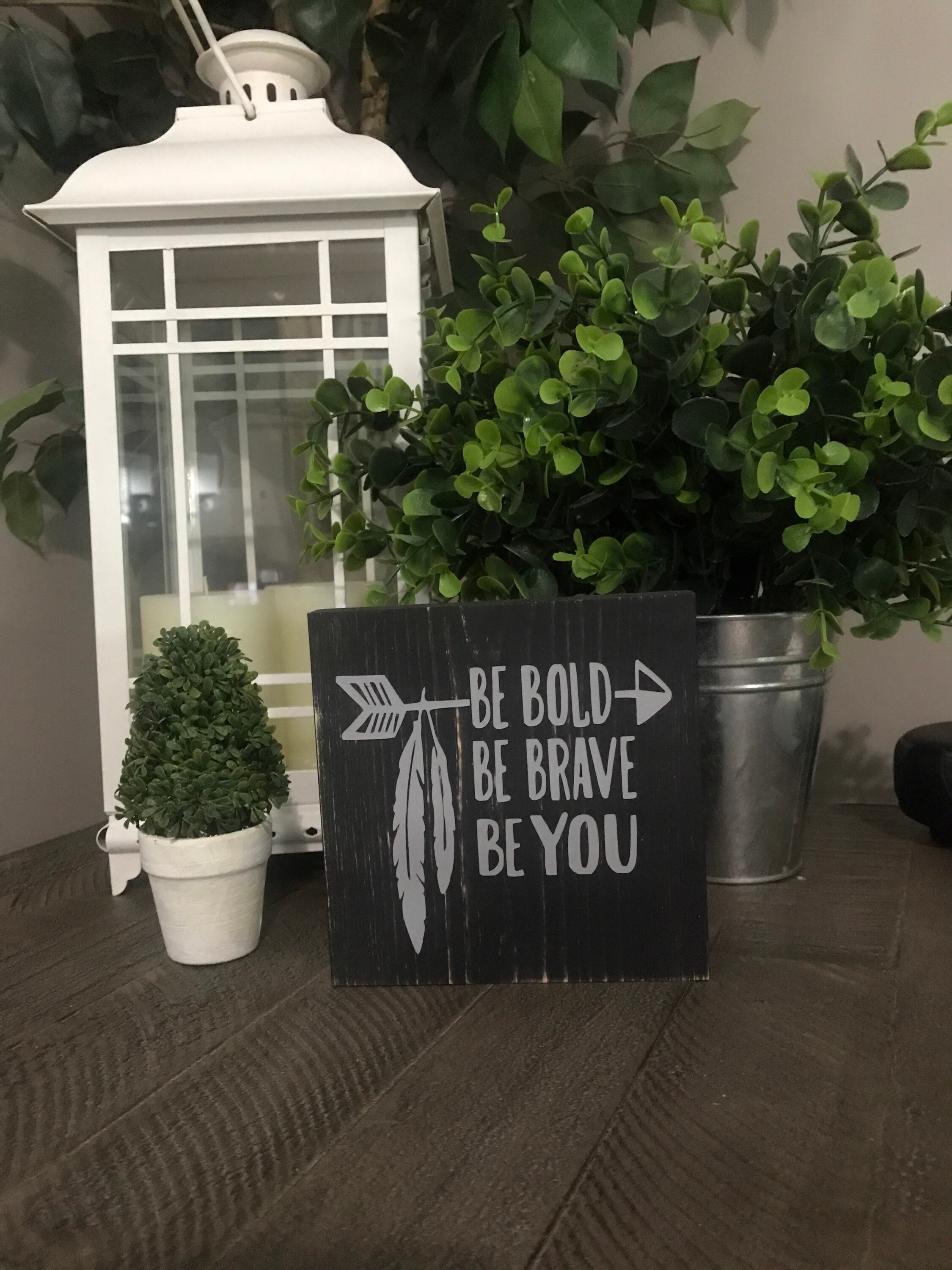 Be Brave Be Bold Wood Sign, Arrow Feather Decor - Etsy