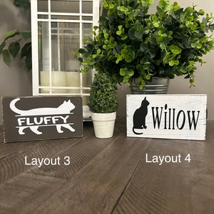 Cat Name Sign, Personalized Cat Sign, Custom Sign, 6x3.5 Sign, Choose ...