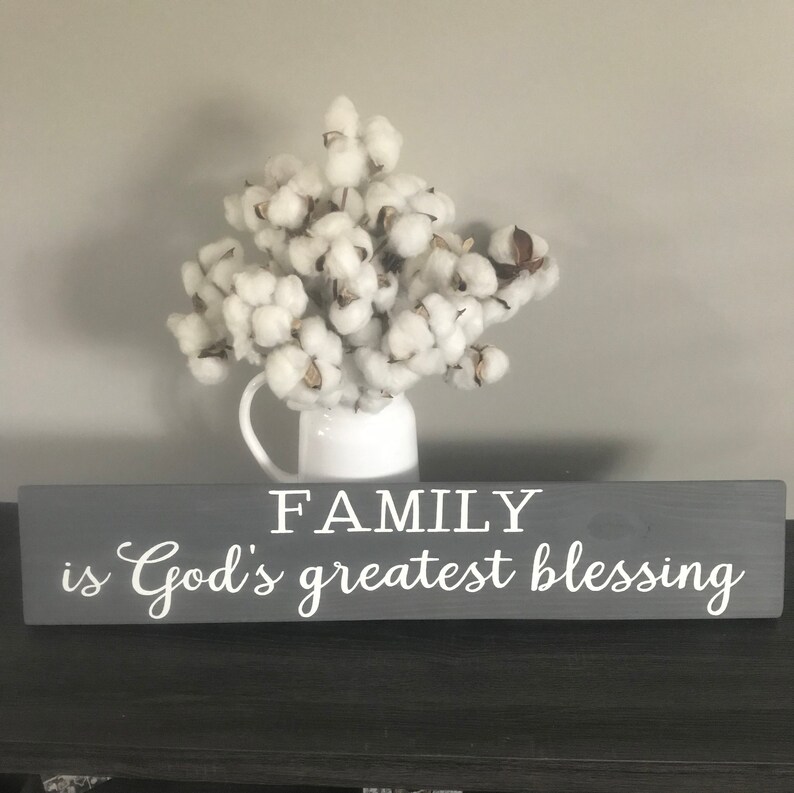 Family Is Gods Greatest Blessing sign. Vertical family sign | Etsy