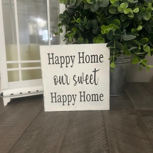 Small Home Signs, Wood, Mini Sign, Farmhouse Shelf Decor, Mantle Decor ...