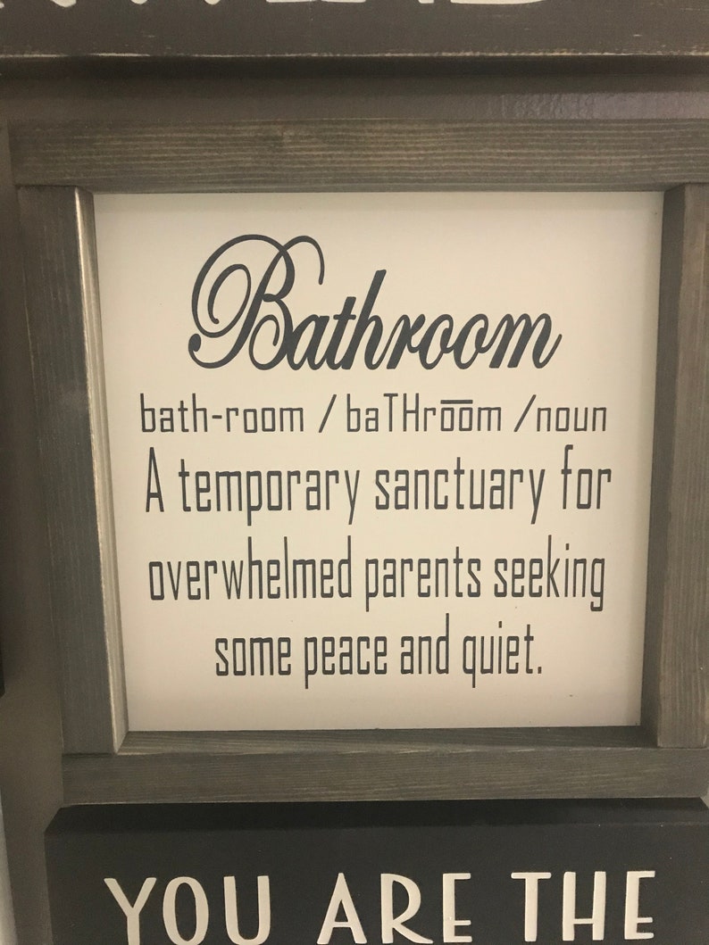 Bathroom Wood Signs Design Own Gallery Wall Bathroom Sign - Etsy