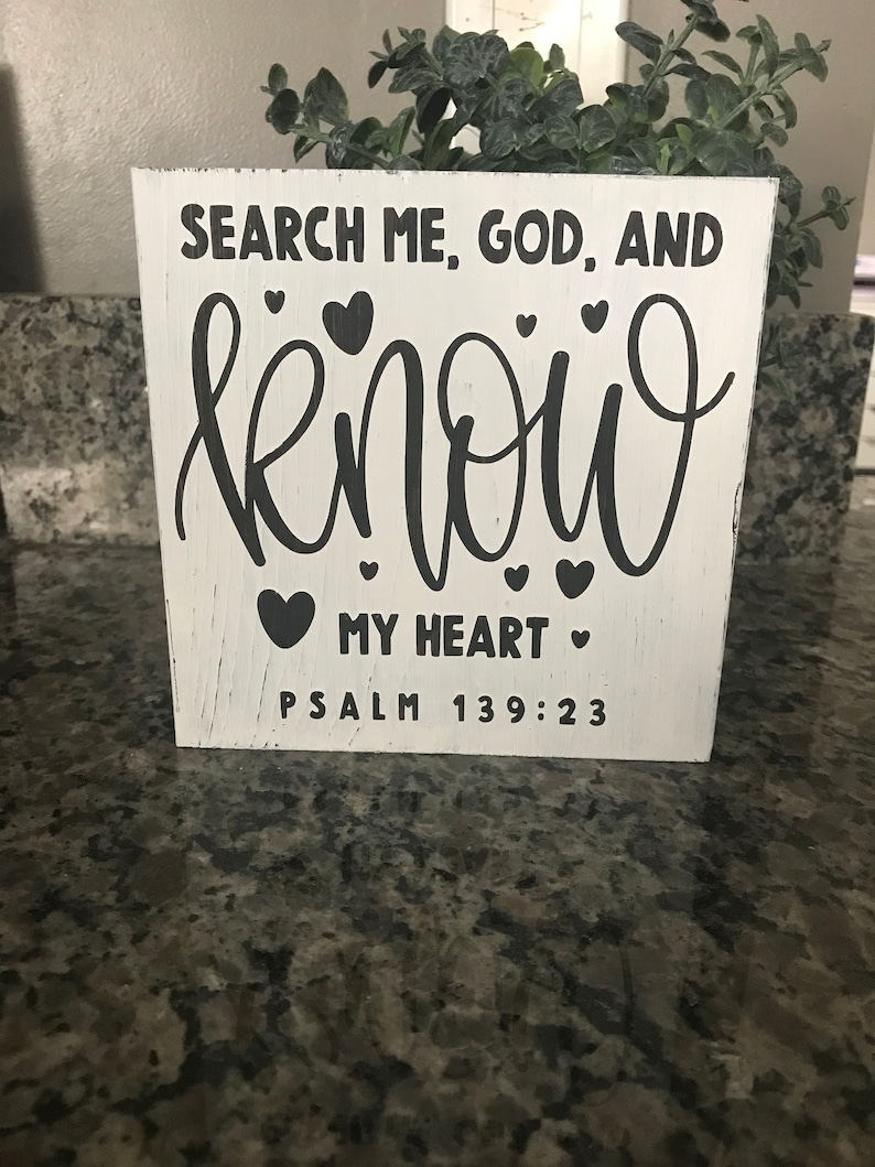 Search Me God Know My Heart Psalm 139:23 Scripture Bible - Etsy