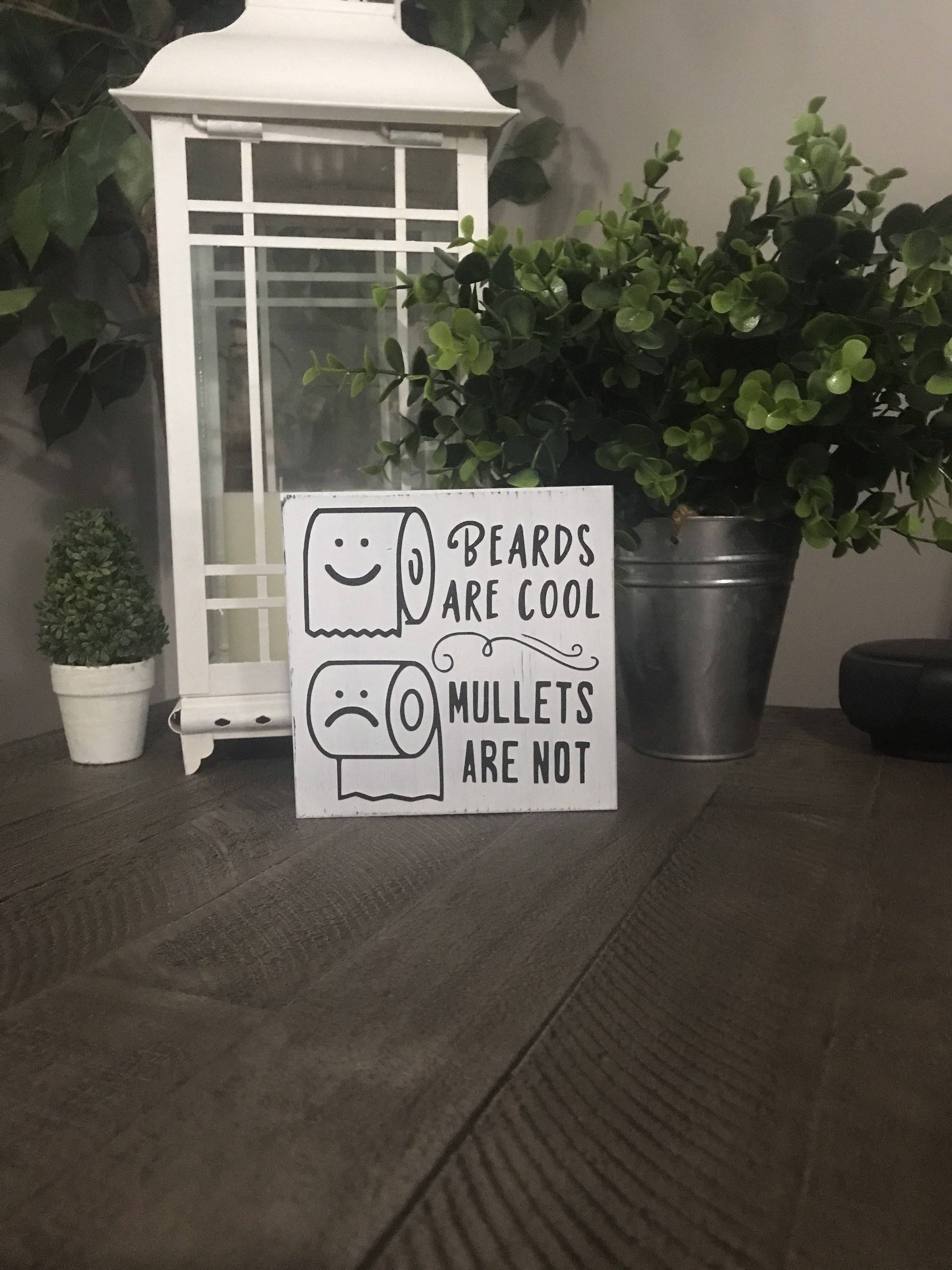 Beards Cool Mullets Are Not Toilet Paper Sign Bathroom Shelf - Etsy