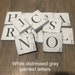 White Distressed Scrabble Wall Tiles, Farmhouse Scrabble Letters ...
