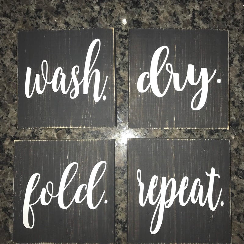 Wash and Dry Sign - Etsy
