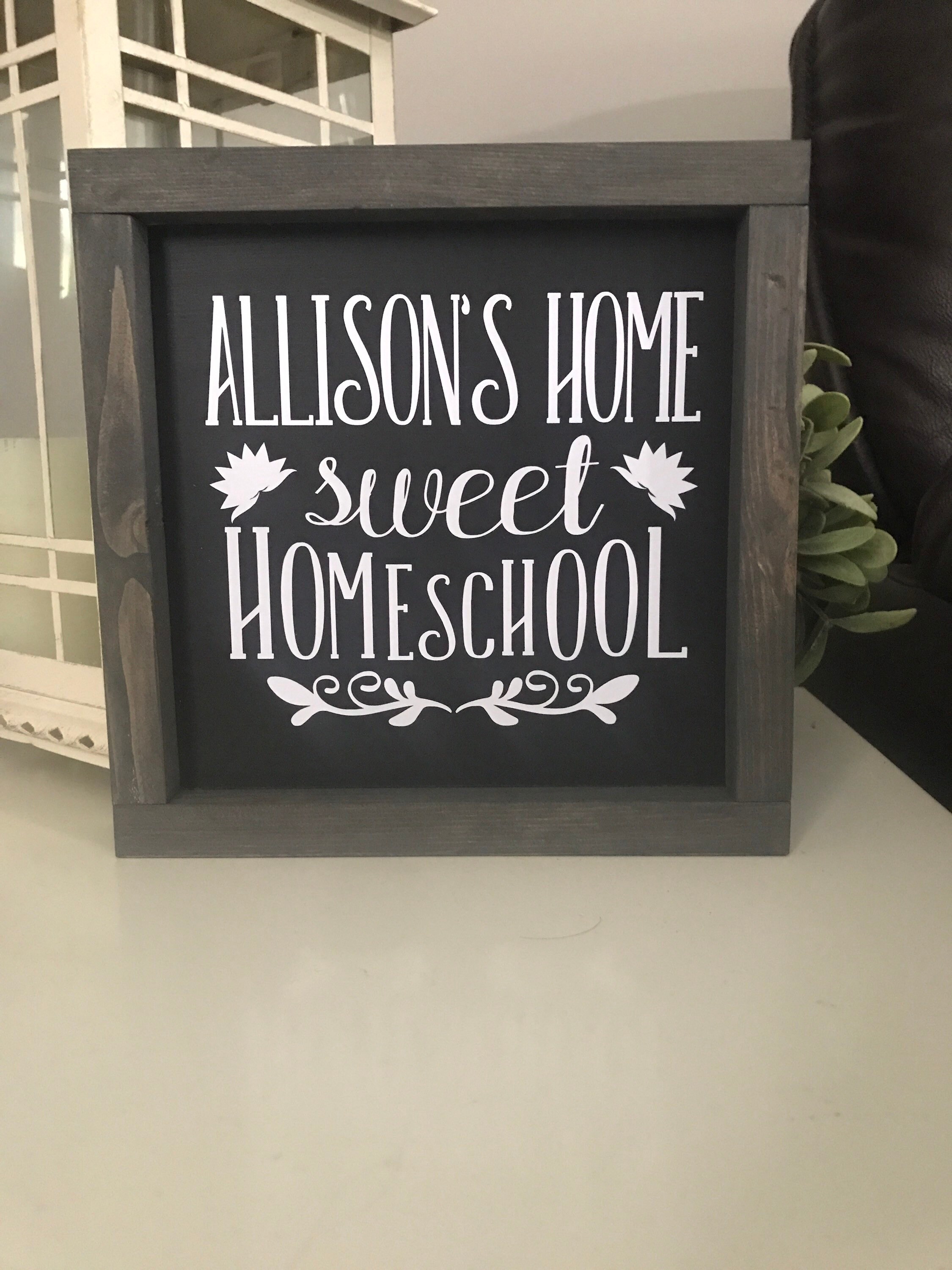 Home Sweet Homeschool Sign Wood sign Farmhouse wall decor | Etsy