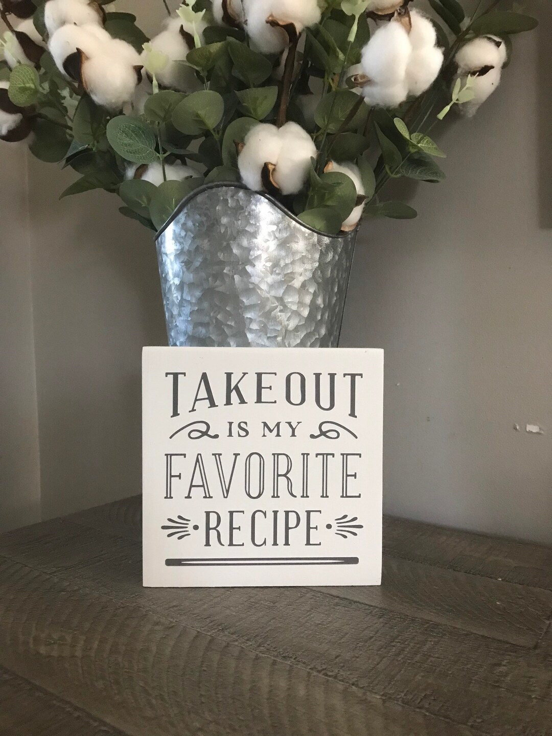 Take Out is My Favorite Recipe, Takeout Sign, Kitchen Tier Tray, Shelf ...