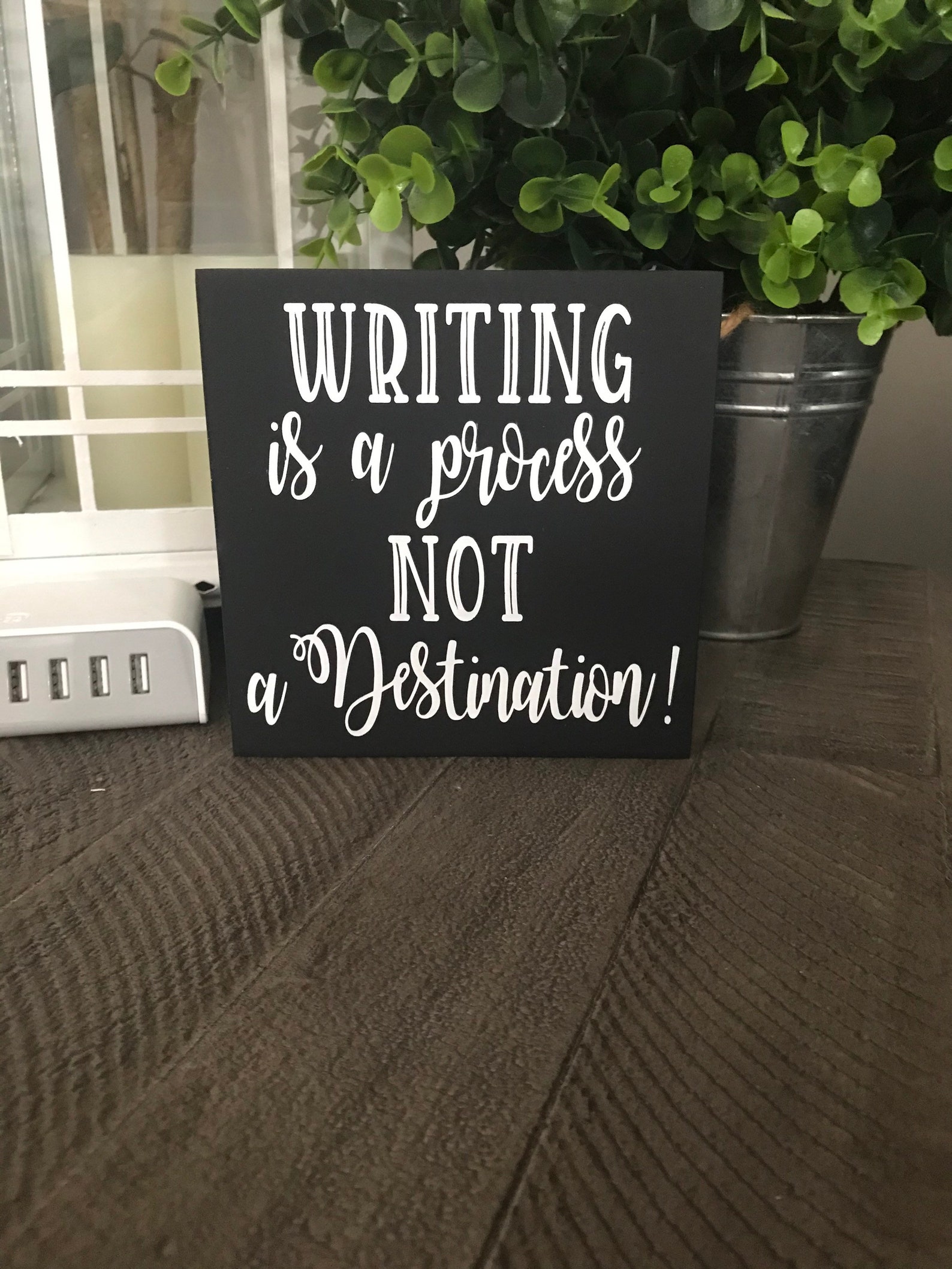 Teacher Sign Wood Block Teacher Desk Sign Desk Plaque | Etsy