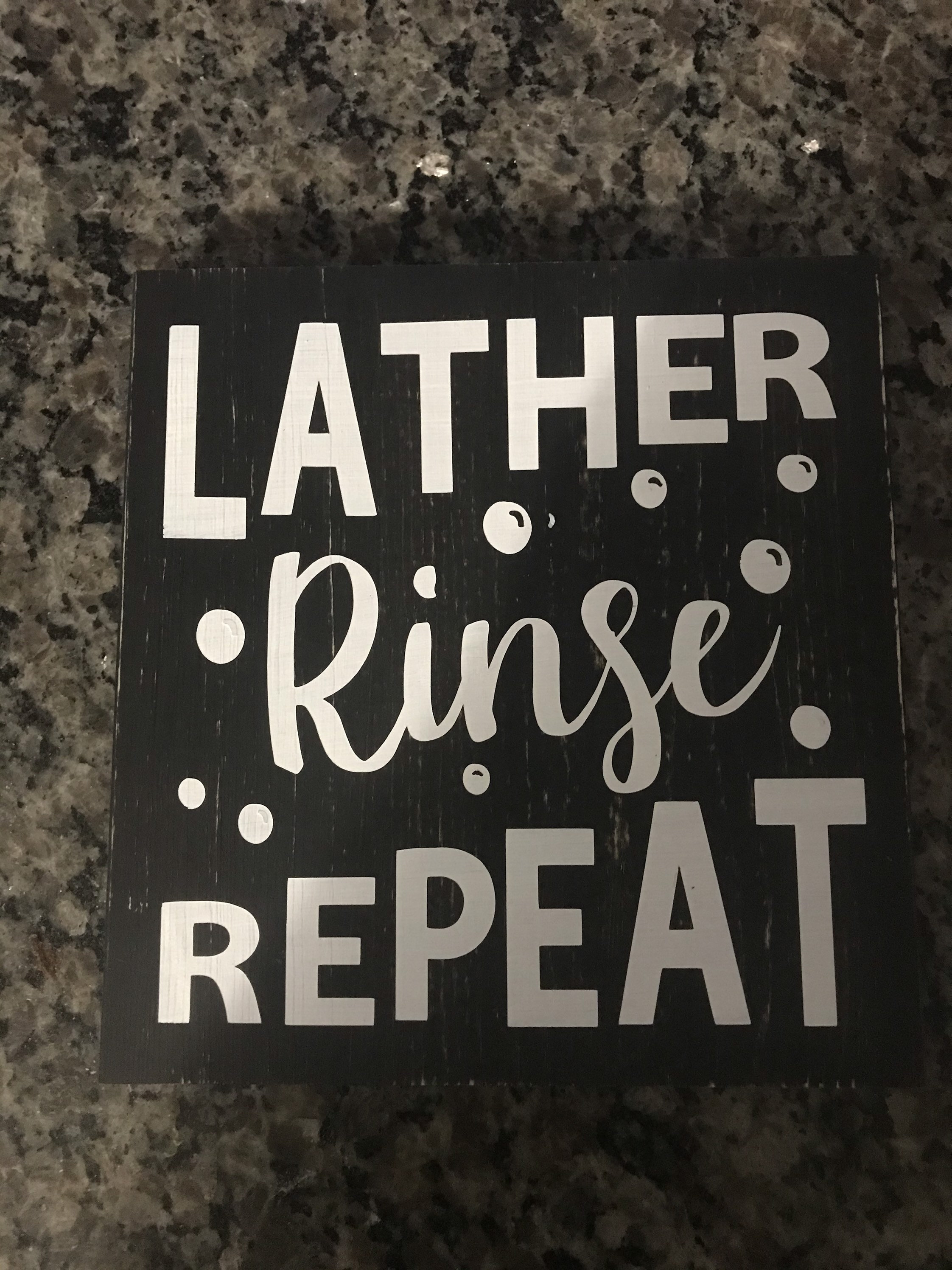Lather Rinse Repeat Wood Sign Rinse Sign Kid Bath Bathroom - Etsy