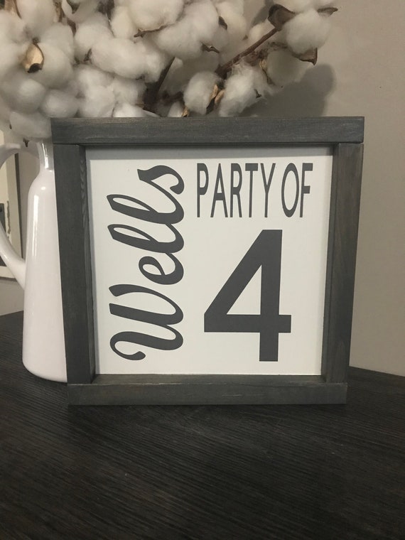 Party of family sign custom family sign last name sign | Etsy