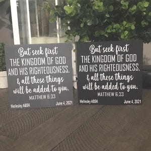 Seek First the Kingdom of God and His Righteousness, Personalized Bible ...