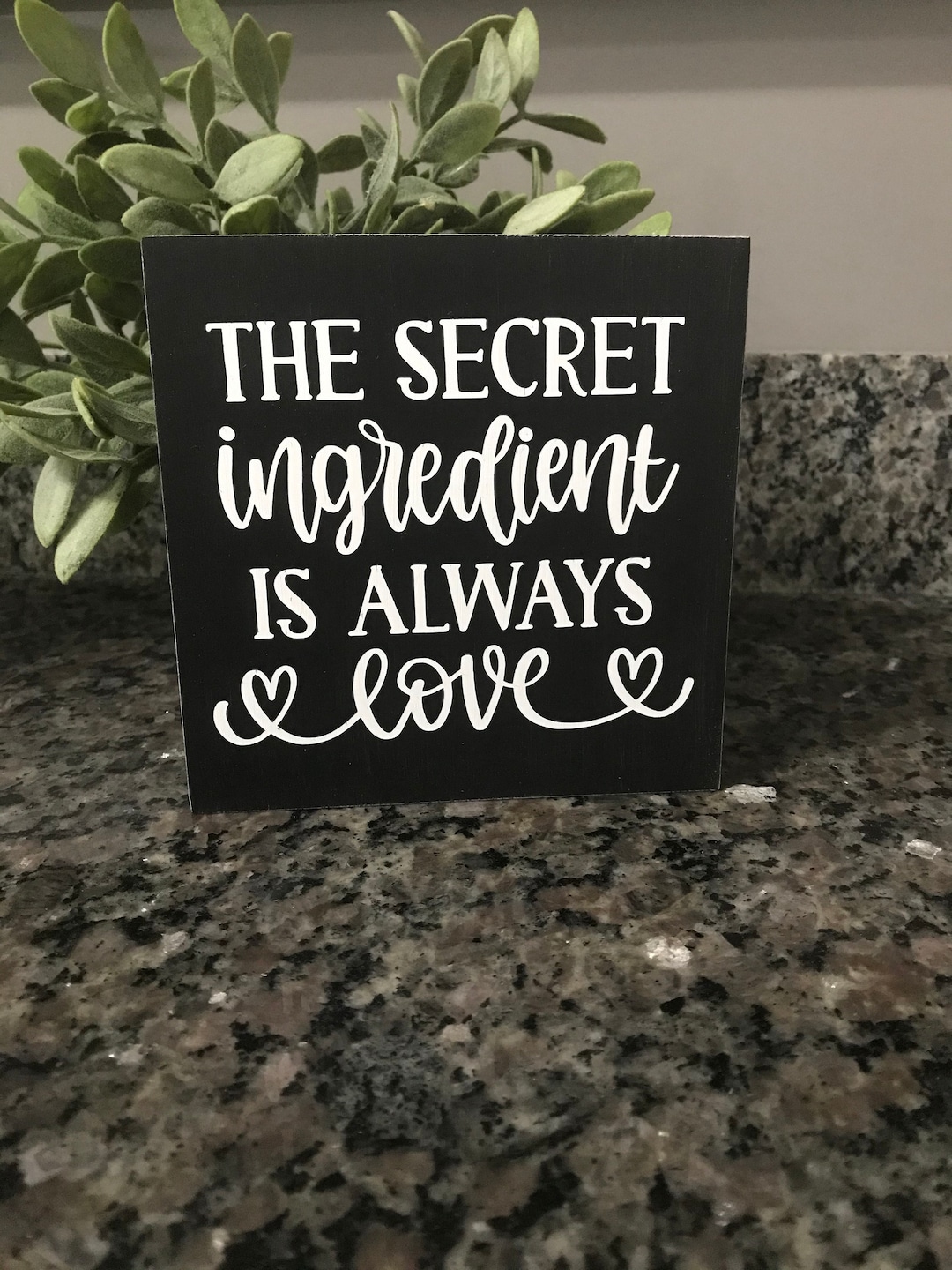 Hand Painted Kitchen Wood Block Sign, the Secret Ingredient is Always ...