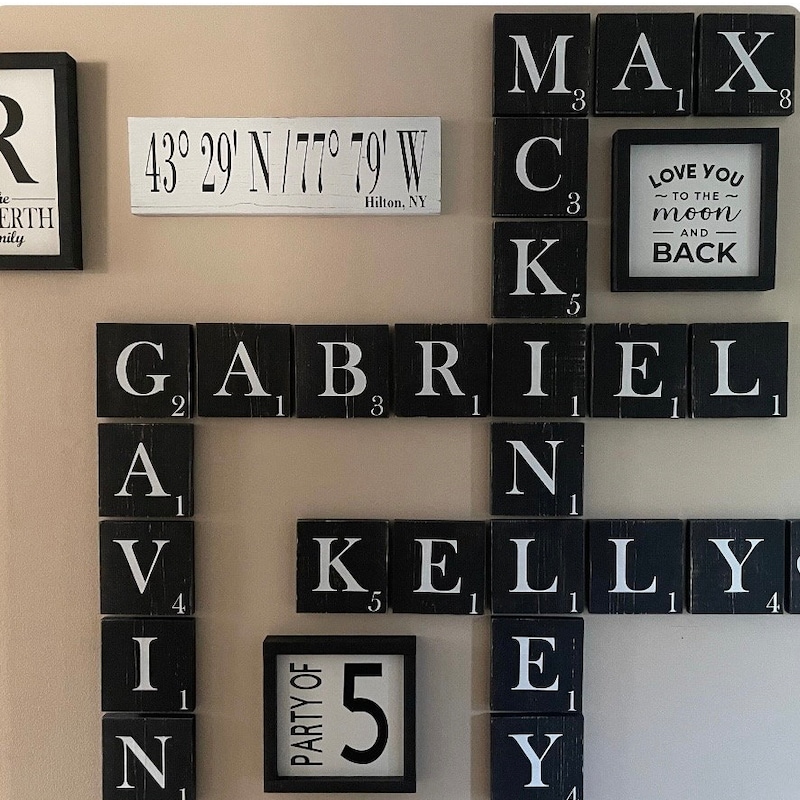 Scrabble Name Sign - Etsy