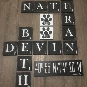 Large Scrabble Tiles Wall, Scrabble Letters, Wall Art, Wall Decor ...