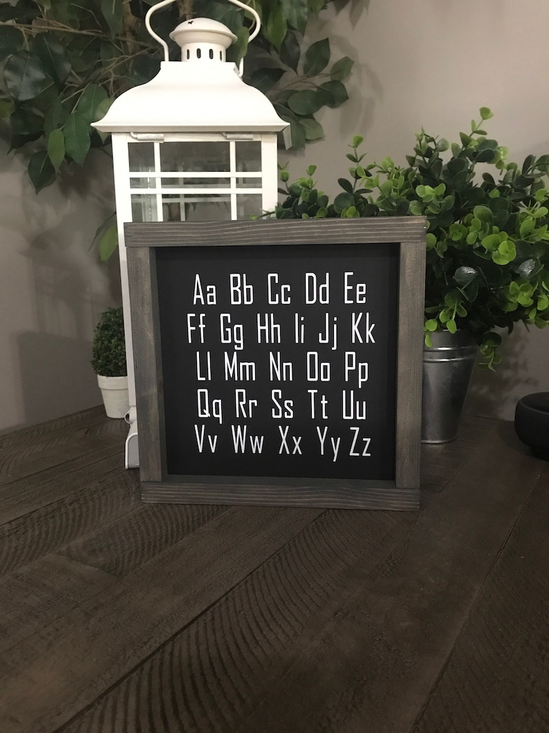 Alphabet Wood Sign - Abc's Sign - Homeschool Sign - School Sign ...
