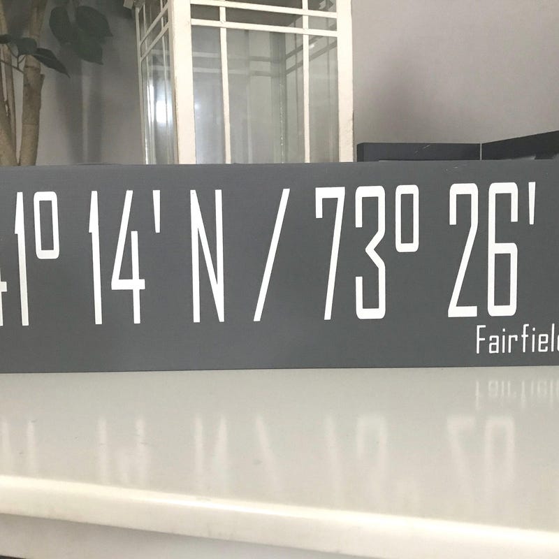Gps Coordinates Sign - Etsy