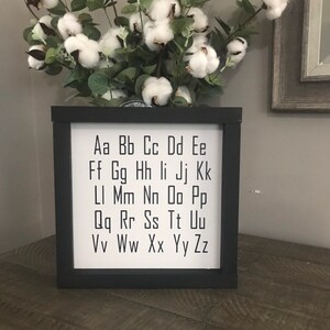 Alphabet Wood Sign - Abc's Sign - Homeschool Sign - School Sign ...