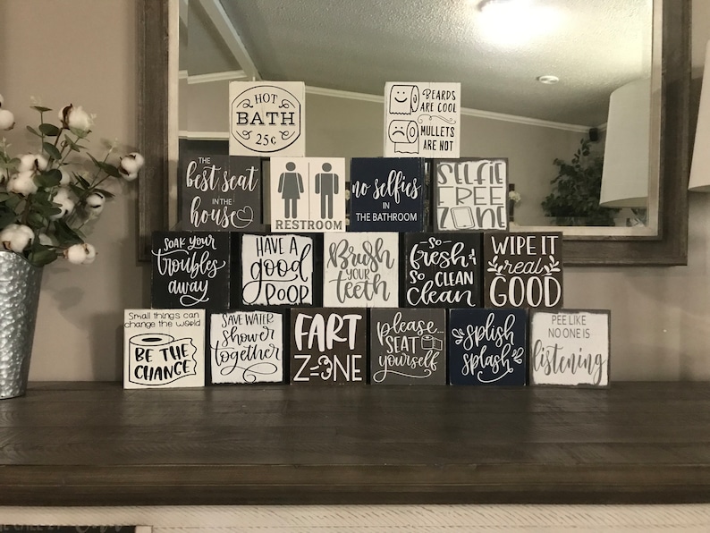 Splish Splash Bathroom Wood Sign Set, Kids Bath Decor - Etsy