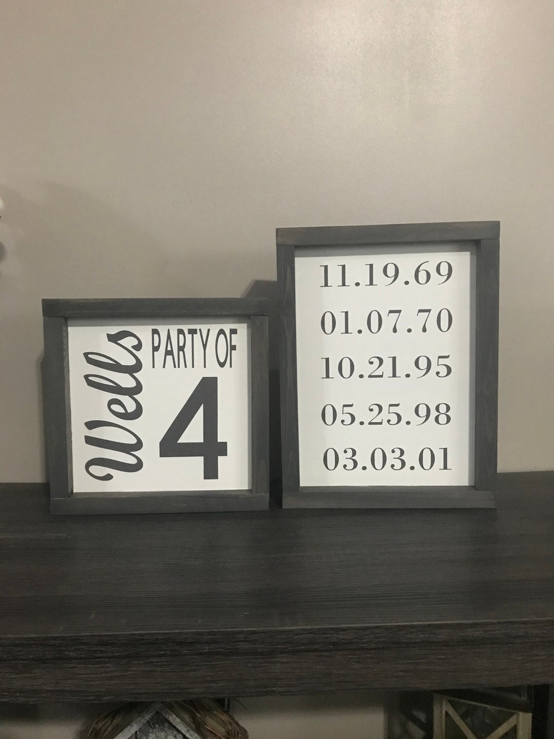 Important Dates Sign, Birthday Sign, Anniversary Sign, Wood Sign, Dates ...