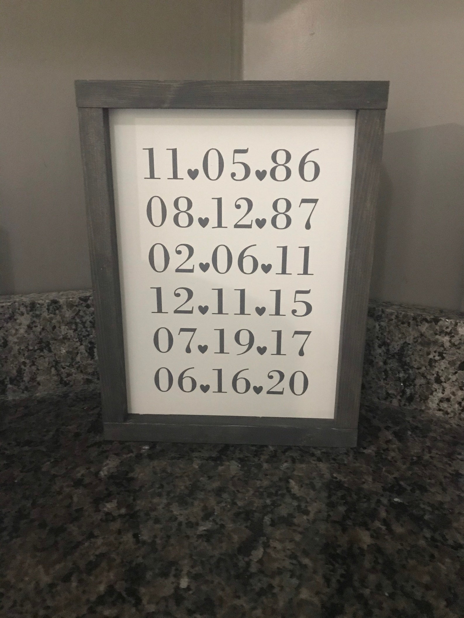 Important Dates Sign Birthday Sign Anniversary Sign Wood | Etsy