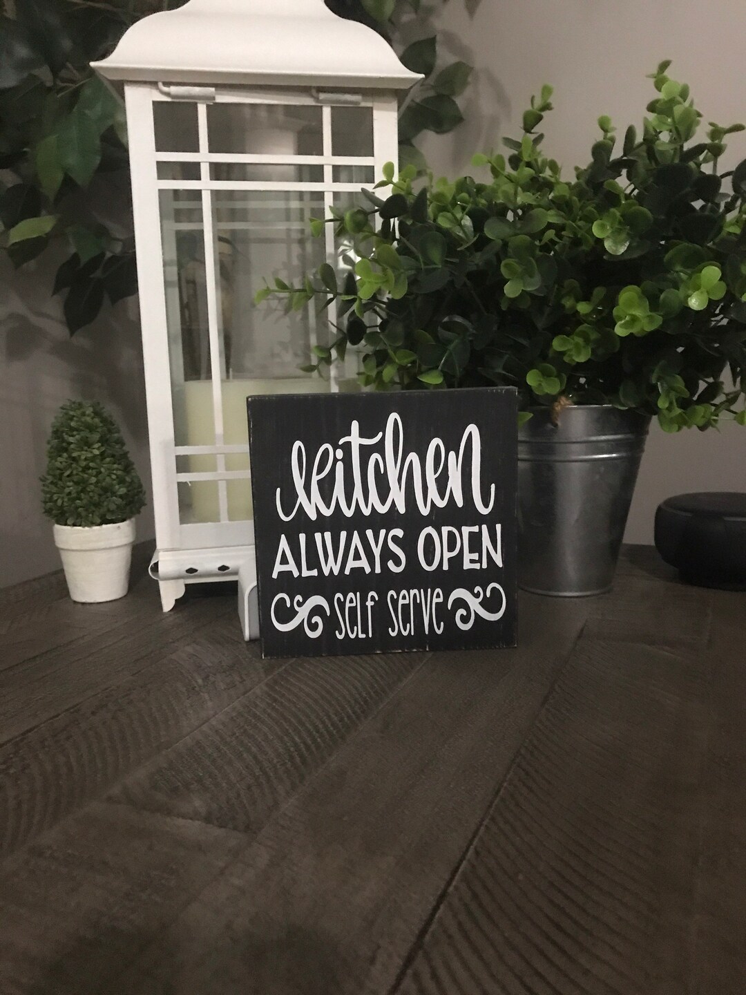 Kitchen Always Open Self Serve Sign, Kitchen Block Sign, Shelf Sitter ...
