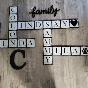 Large Scrabble Wood Tiles , 5.5" Wood Tiles Blocks, Tile Wall Art ...