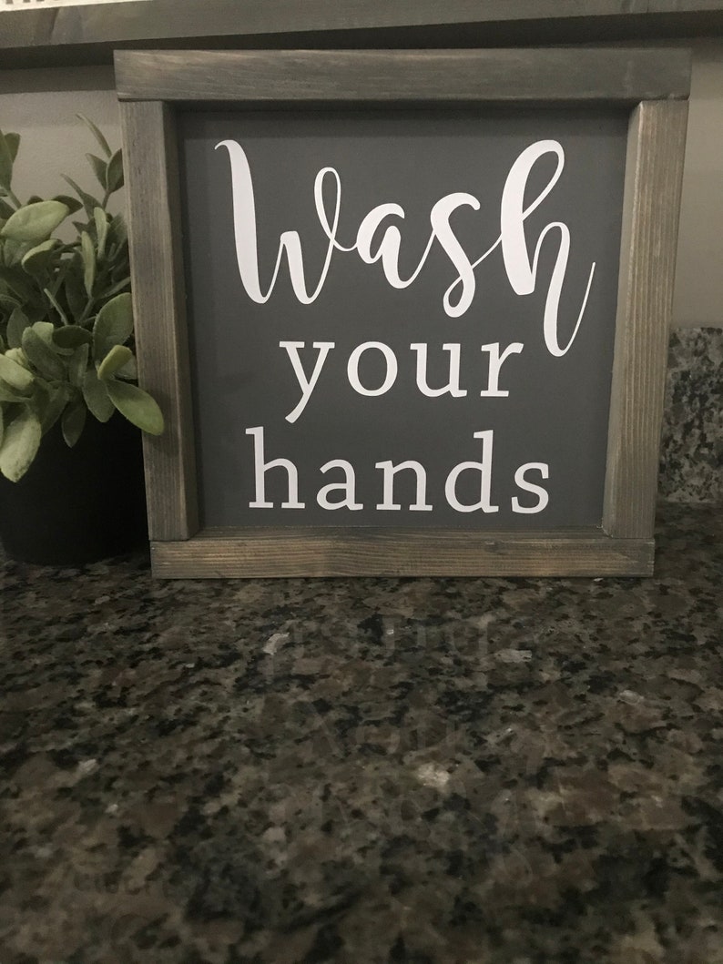 Wash your hands sign bathroom sign restroom sign wash hands | Etsy