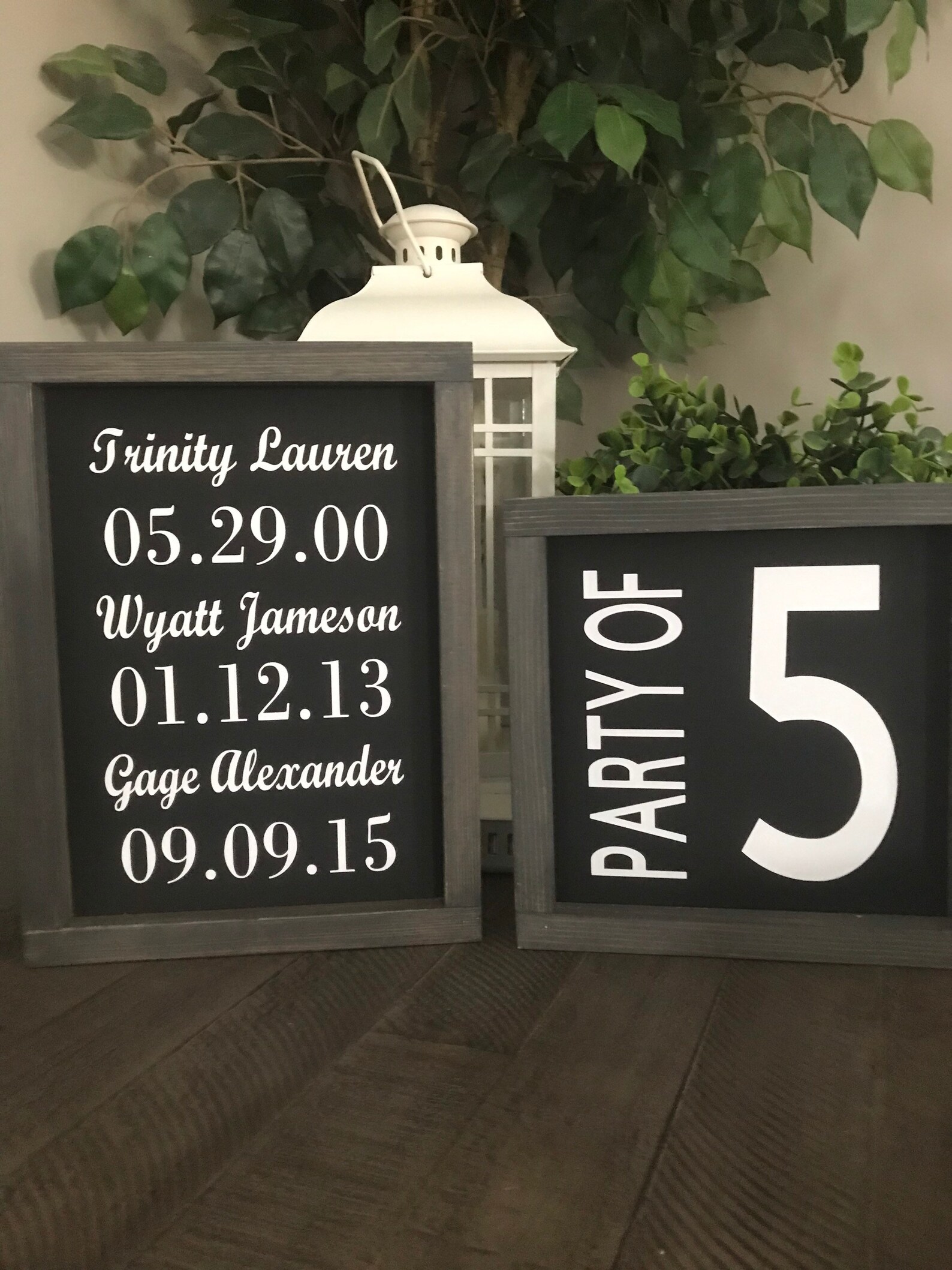 Set of 2 Personalized Date Sign and Party of Sign Birthday - Etsy