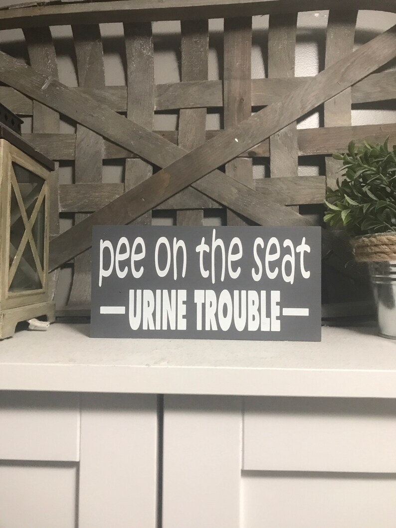 Pee on See Urine Troublebathroom Shelf Sign Wood Block Sign - Etsy