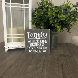 Small Home Signs, Wood, Mini Sign, Farmhouse Shelf Decor, Mantle Decor ...