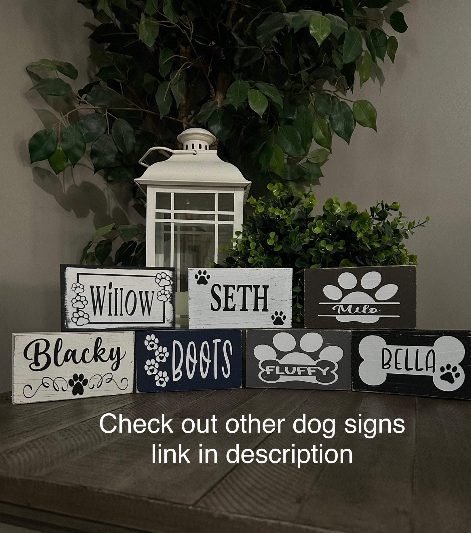 Personalized Paw Print Sign, Custom Pet Name, Framed Wood Decor - Etsy