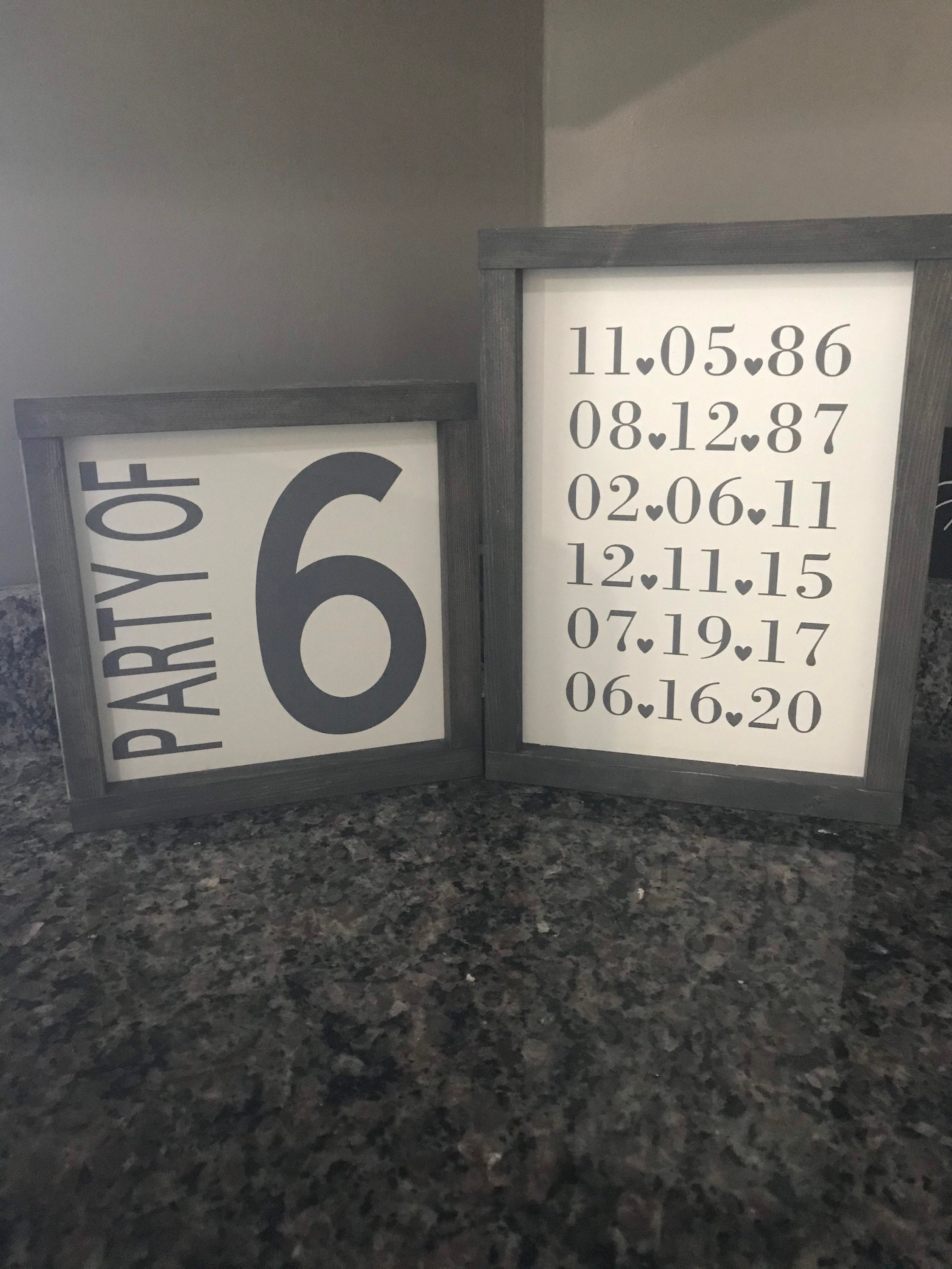 Birthdate and Party of Sign Set Birthday Sign Name Party - Etsy