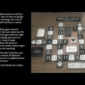 White Distressed Scrabble Wall Tiles, Farmhouse Scrabble Letters ...