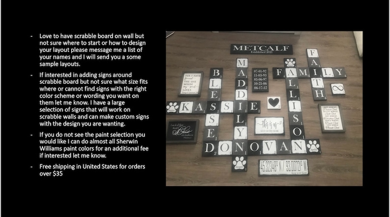 White Distressed Scrabble Wall Tiles Farmhouse Scrabble - Etsy