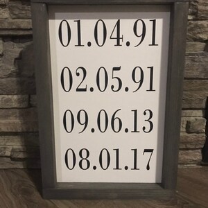 Birth Date Sign, Important Dates, Family Dates, Birthday, Custom Date ...