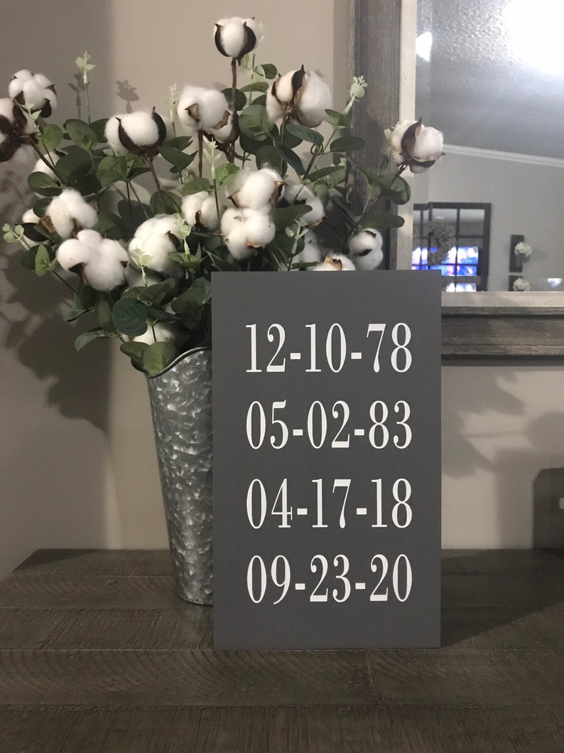 Birth Dates Sign Birthday Sign Anniversary Sign Wood Sign - Etsy