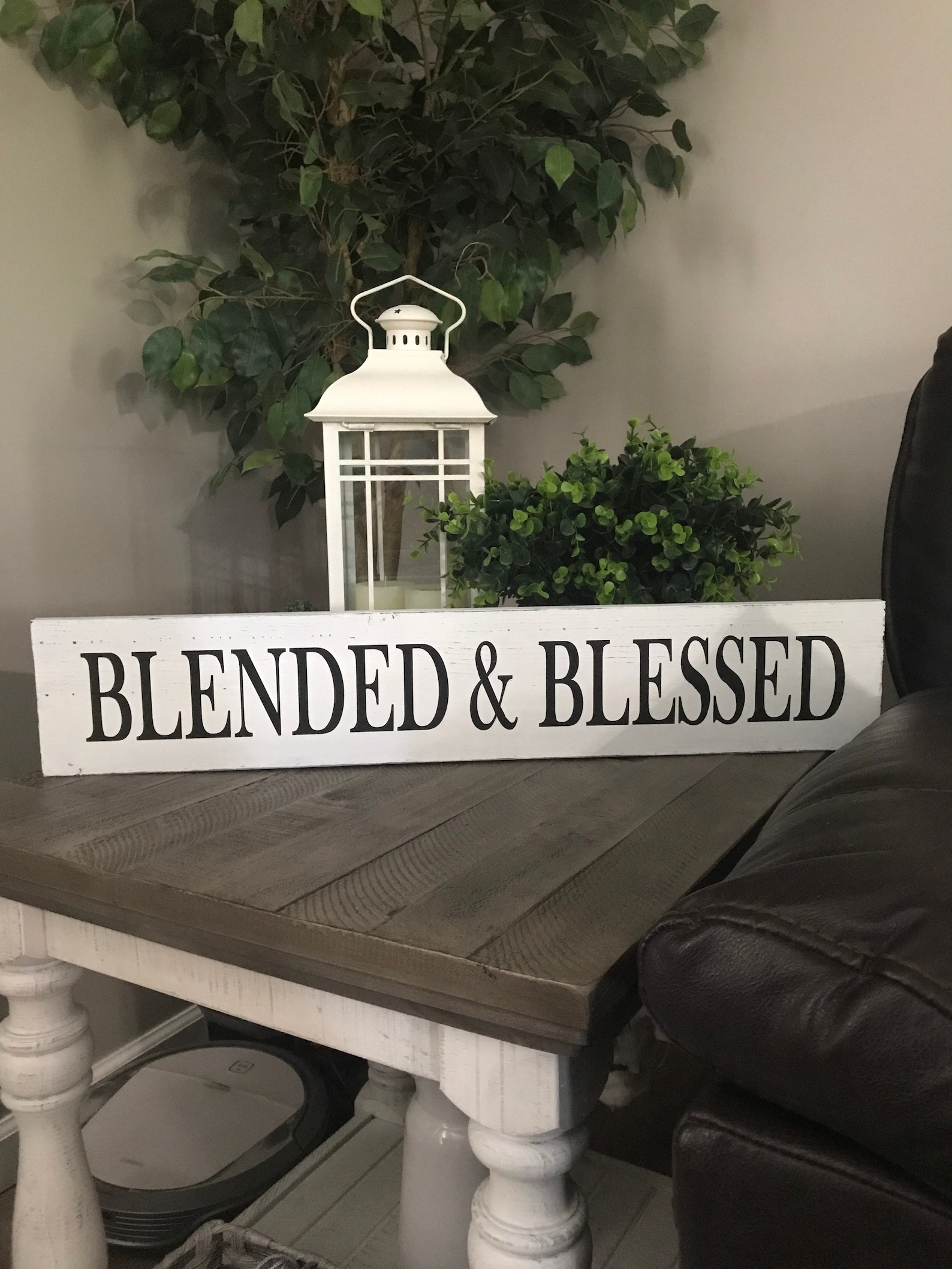 Blended and Blessed Sign, Blended Family, 5.5x30 Inch, Wood Sign ...