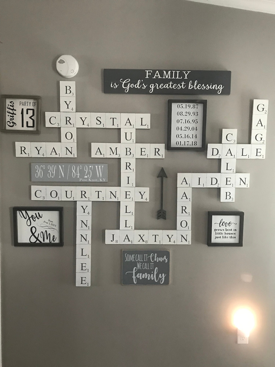 Hand Painted Scrabble Wall Tiles, Scrabble Letters, Scrabble Wall Art ...