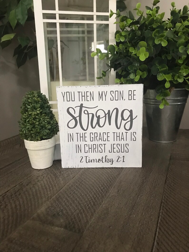 Mini Religious Signs, Scripture Sign, Bible Verse, Block Sign, Shelf ...