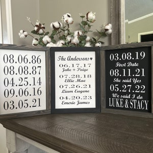Birthday Date Sign With Names, Family Name and Birthday Sign, Kid ...