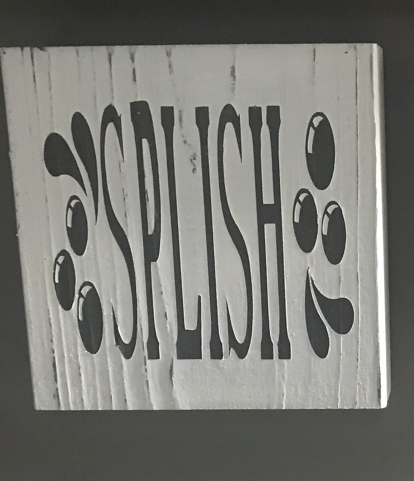 Splish splash sign set of 2 bathroom sign set shelf decor | Etsy