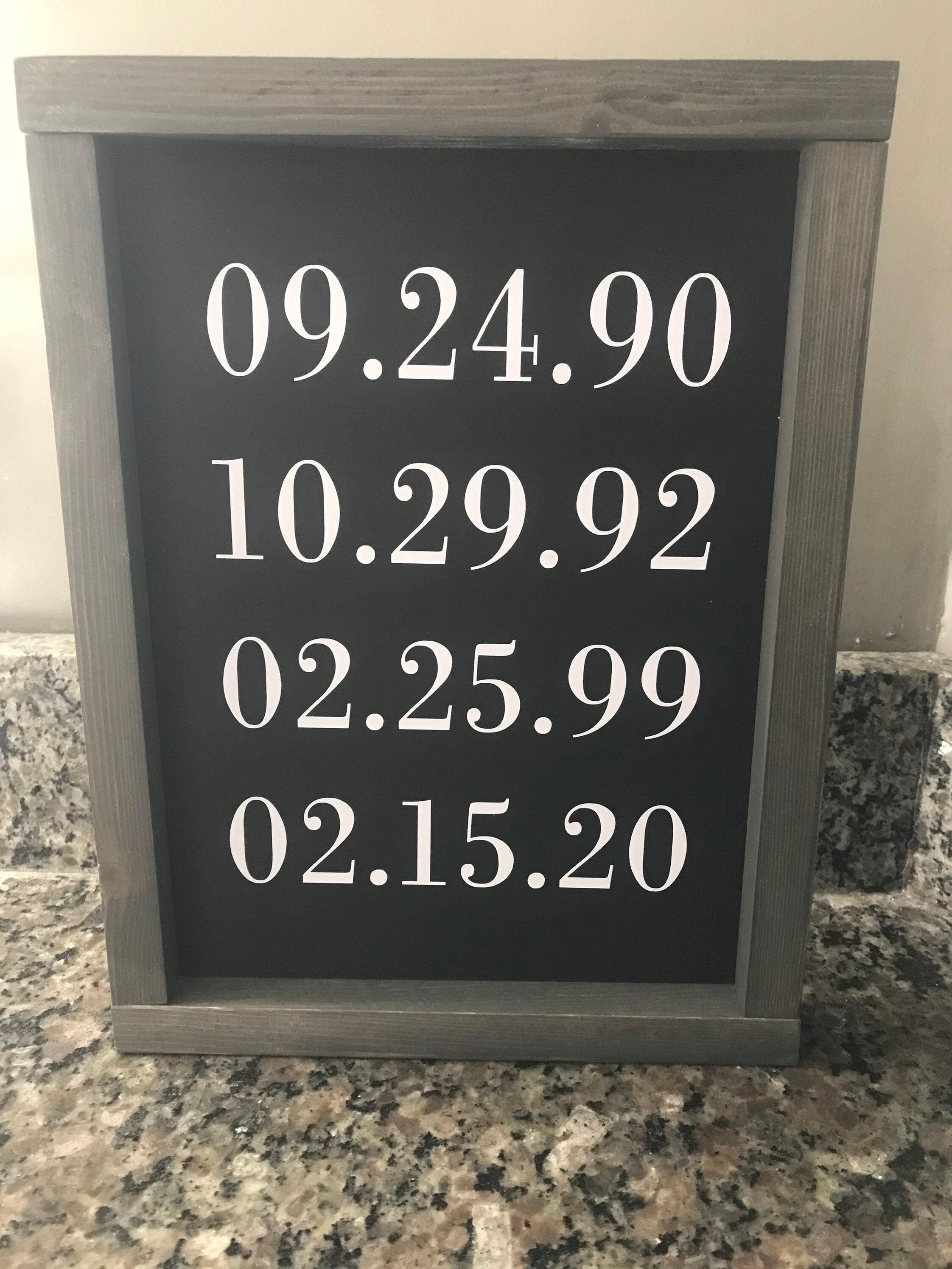 Important Dates Sign Birthday Sign Anniversary Sign Wood | Etsy
