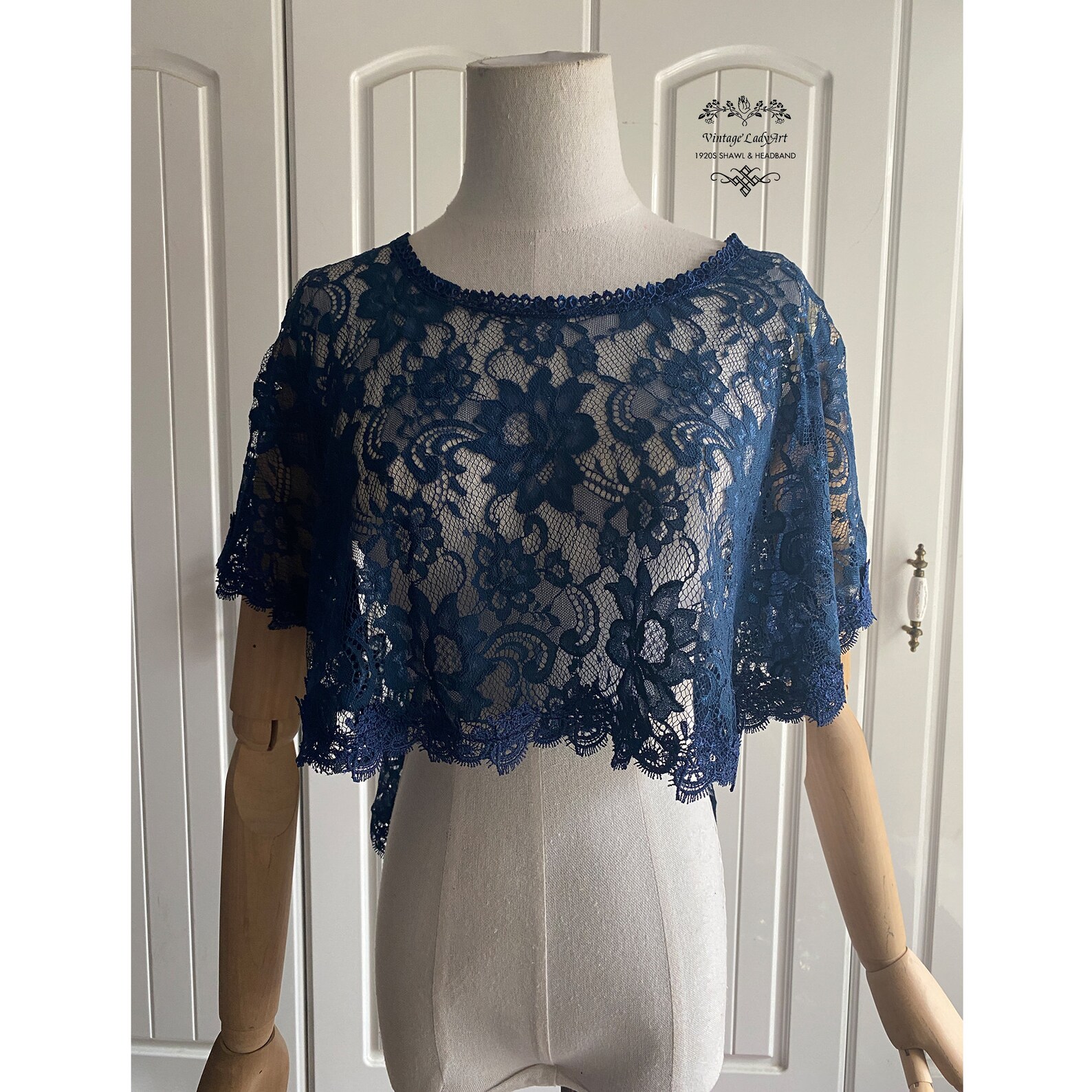 Bridal Tulle Lace Shrugs Shawl / Scalloped Punch Flower - Etsy