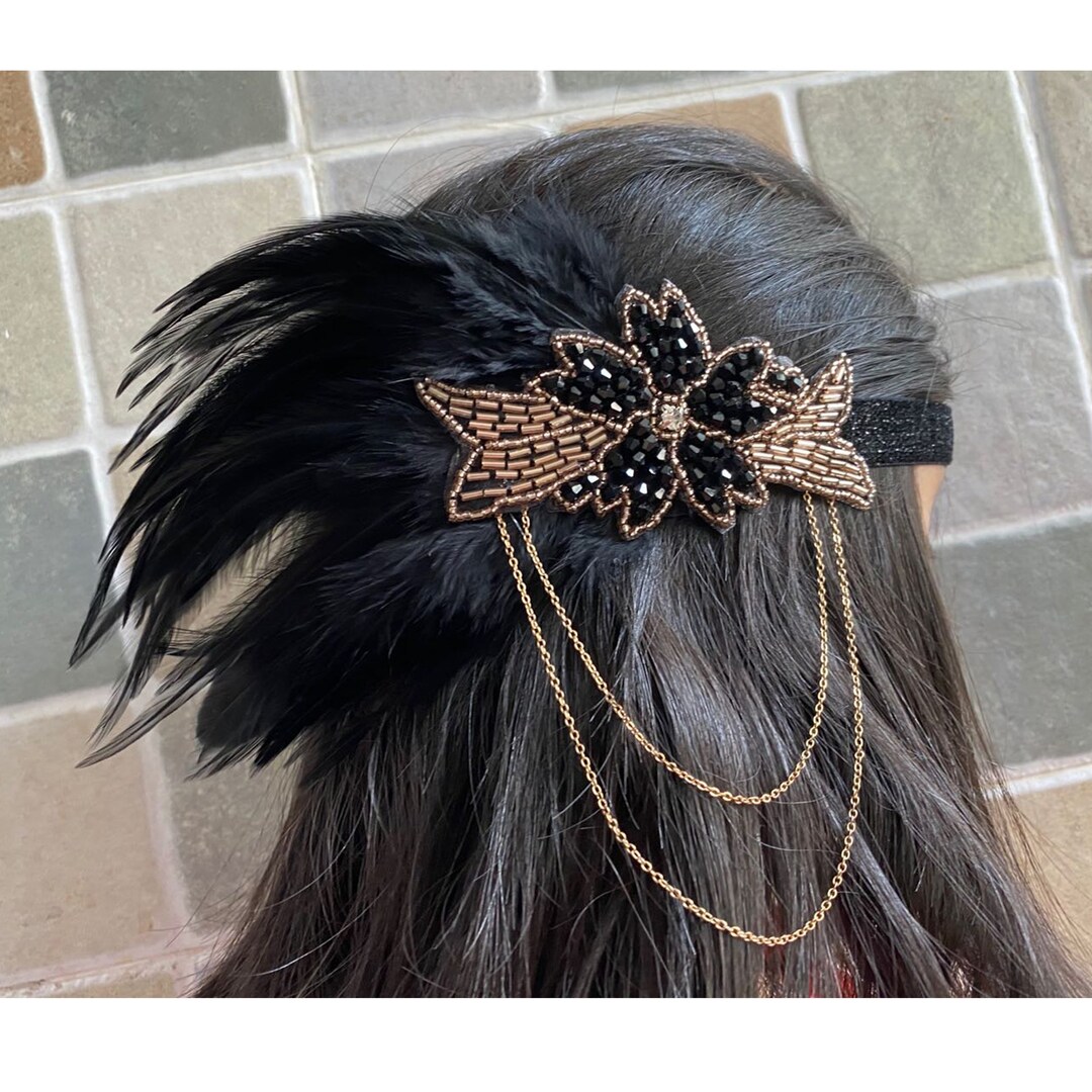 1920s Flapper Bandeau Roaring 20s Great Gatsby Headpiece Art - Etsy France