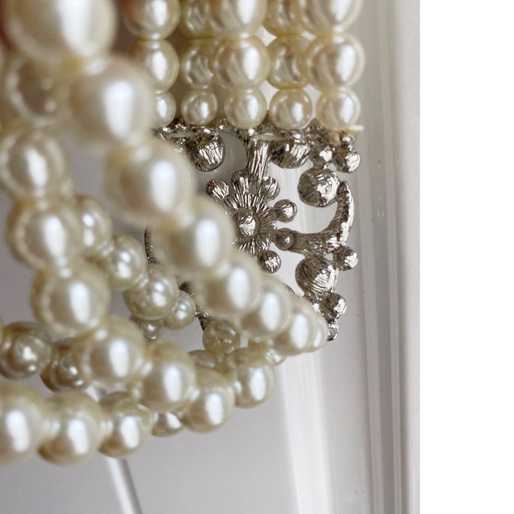 1920s Flapper Imitation Pearl Bracelet Great Gatsby Elastic | Etsy