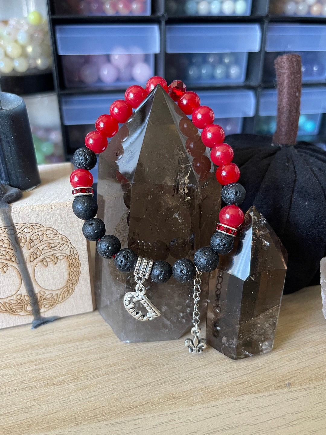 Vampire Coven Collection, Vamped Out, Mixed Crystal Bracelet 17cm, Lava ...