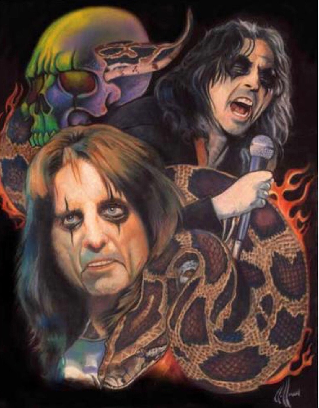 Alice Cooper and the Snake - Etsy
